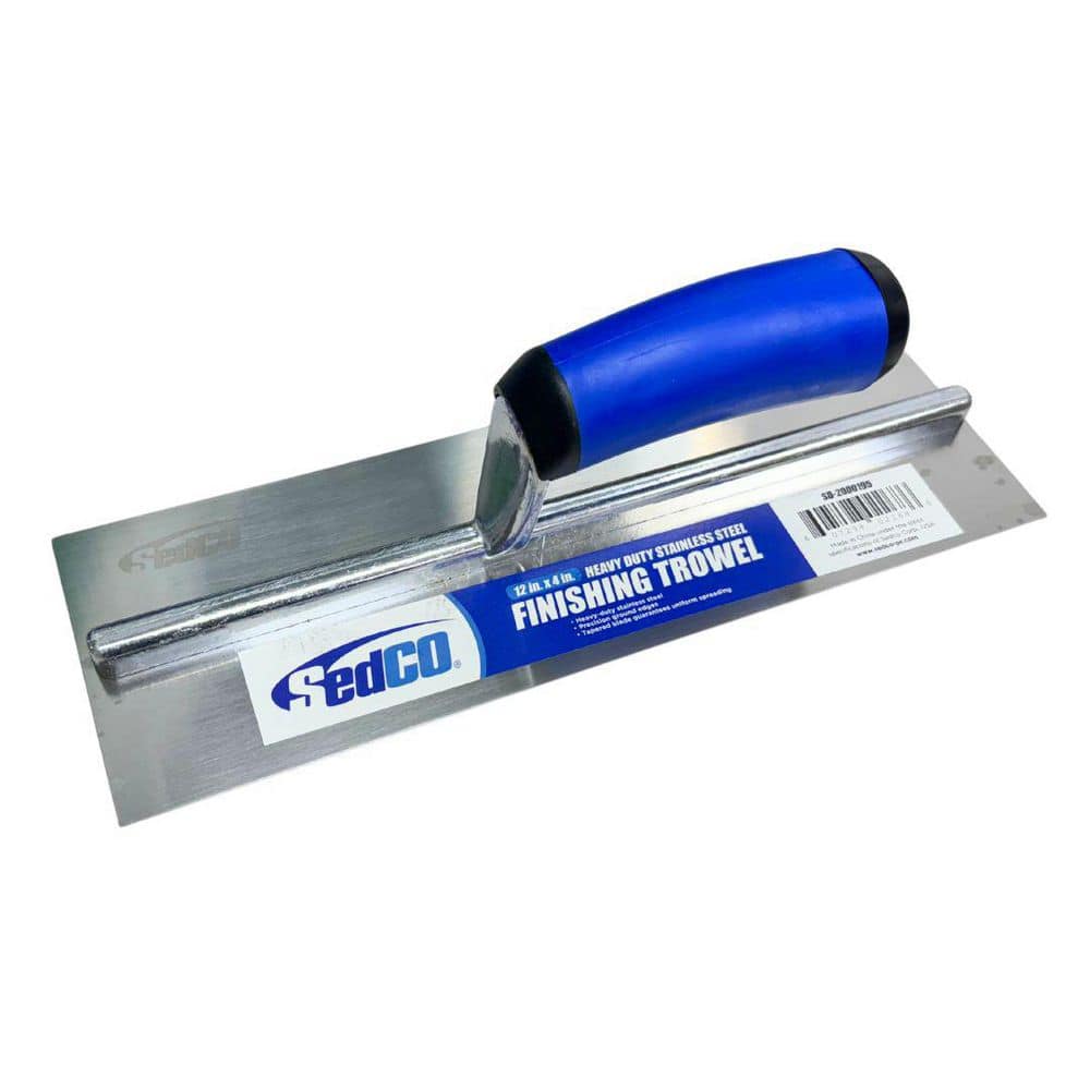 Sedco 12 in. x 4 in. Stainless Steel Finishing Trowel SD-2000195 - The ...