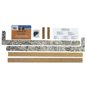 Hampton Bay Laminate End Cap Kit in Typhoon Ice/Quarry with Bullnose ...