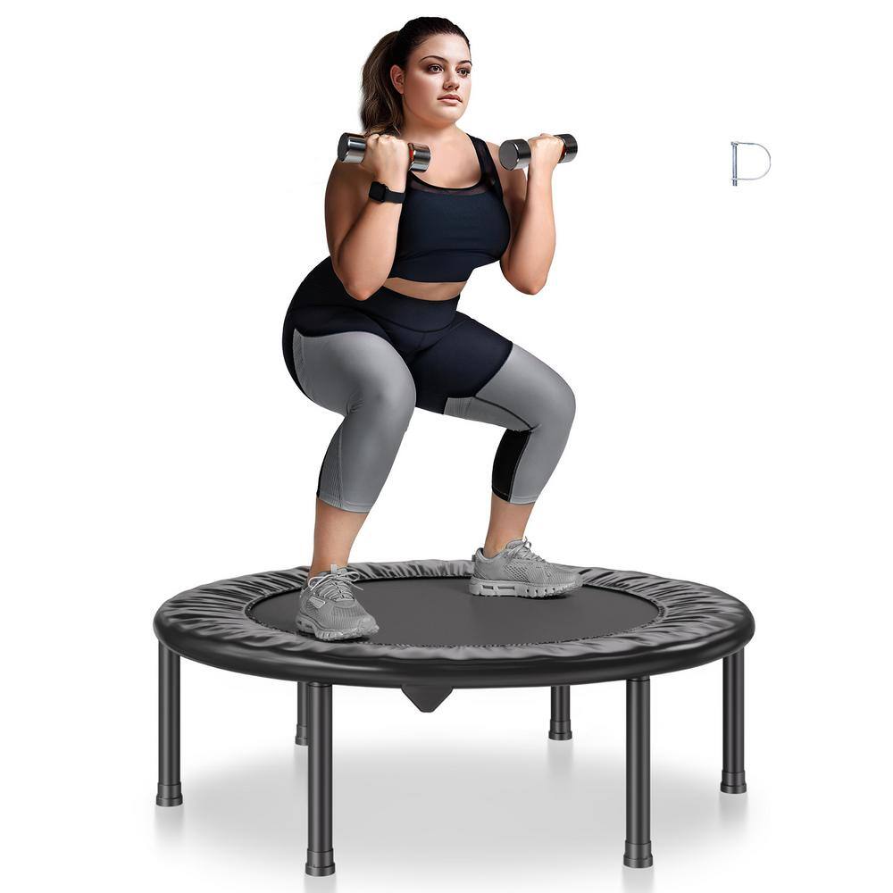 VEVOR Foldable Mini Trampoline, 36 in. Fitness Rebounder, Max Load 220 ...