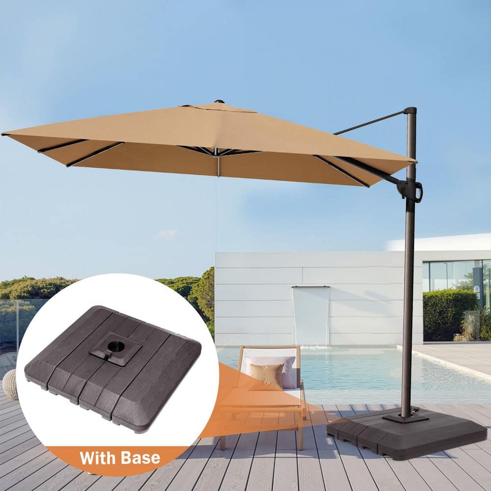 Pellebant 12 ft. x 9 ft. Outdoor Aluminum Cantilever Umbrella Offset ...
