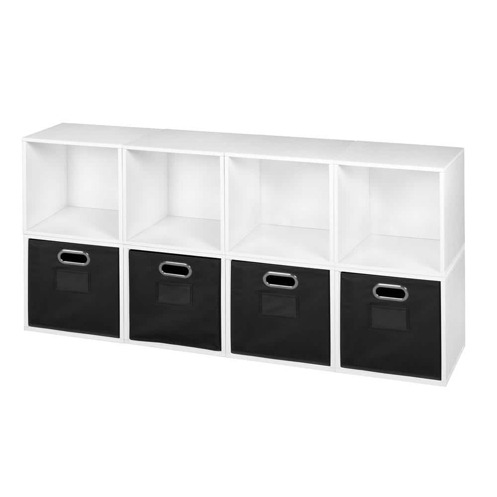Regency 26 in. H x 52 in. W x 13 in. D White Wood 12-Cube Organizer ...
