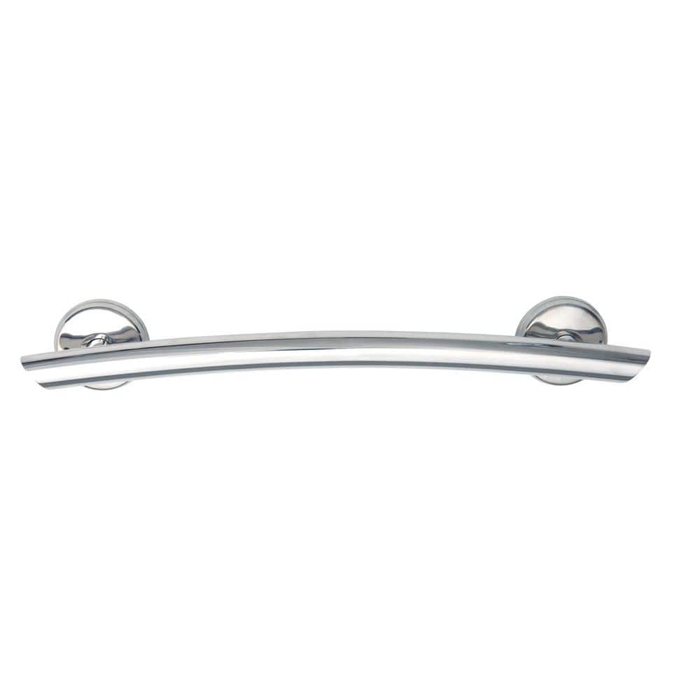 Grabcessories 20 in. x 1.25 in. Curved Contemporary Grab Bar with Grips ...