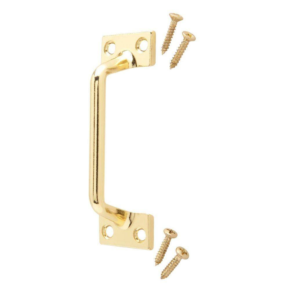 Everbilt 3-7/8 in. Bright Brass Pull 20362 - The Home Depot
