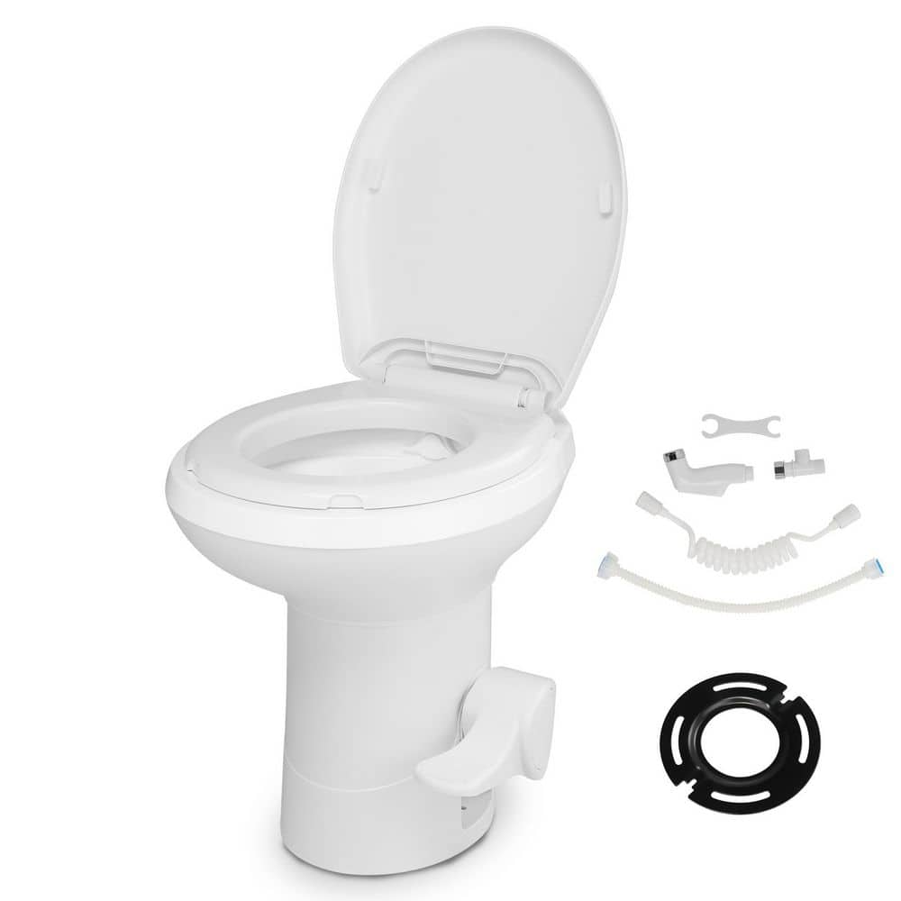 VINGLI RV Toilet, Gravity Flush Toilet with Foot Pedal Flush, Standard ...