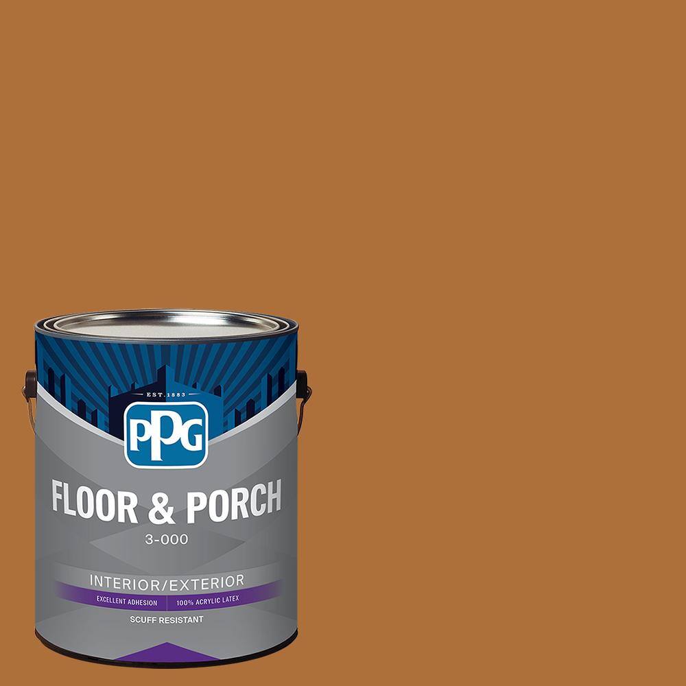 PPG 1 gal. PPG16-20 Bronze Eucalyptus Satin Interior/Exterior Floor and ...