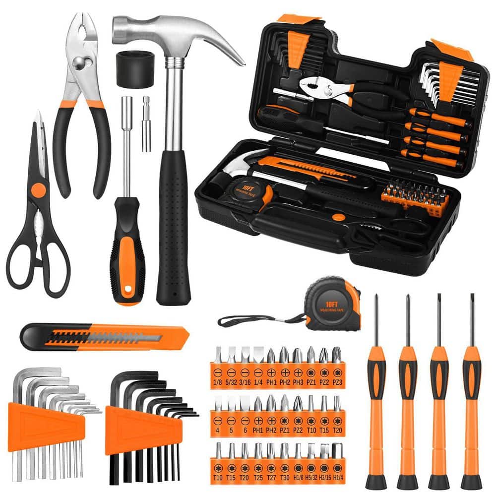 Laybus 58-Piece Tool Kit Basic Home Repair Tool Set, Small Tool Kit ...