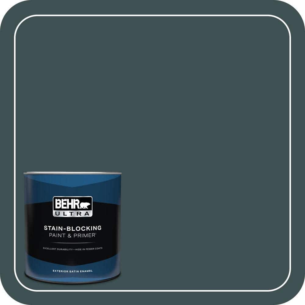 BEHR ULTRA 1 qt. #S440-7 Thermal Satin Enamel Exterior Paint & Primer ...