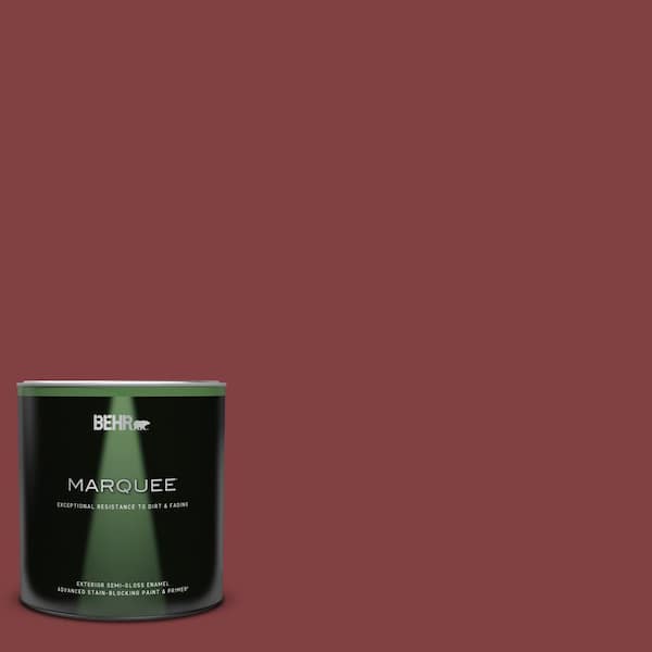 BEHR MARQUEE 1 qt. #S-H-130 Red Red Wine Semi-Gloss Enamel Exterior ...
