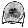 Commercial Electric 9 in. 3-Speed High Velocity Floor Fan in Black With ...
