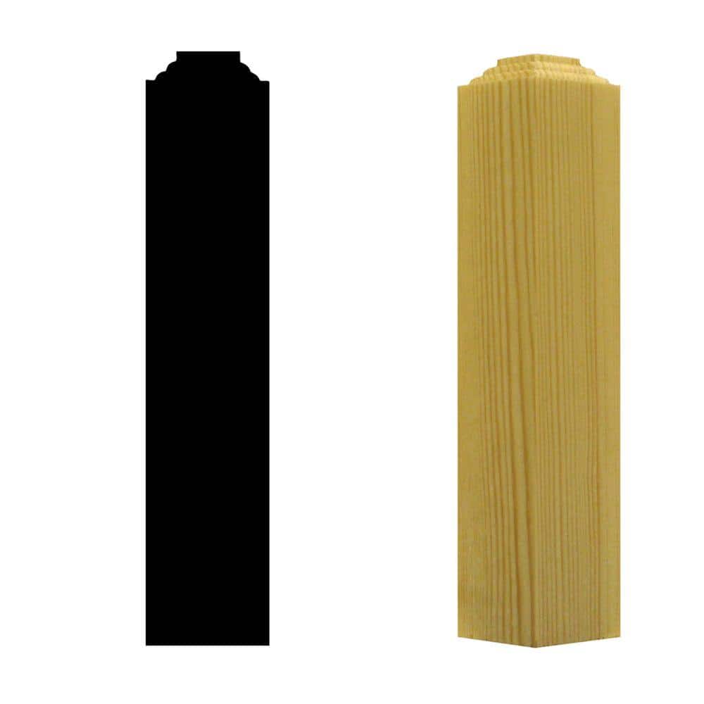 HOUSE OF FARA 1-1/4 in. D x 1-1/4 in. W x 8 in. L Solid Pine Wood OS ...