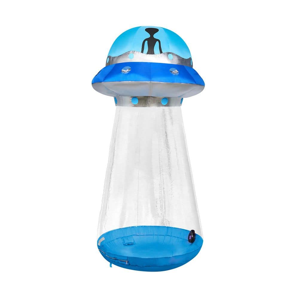 Joyfy 9 Ft. LED Halloween Blue UFO Inflatable 31980-B - The Home Depot