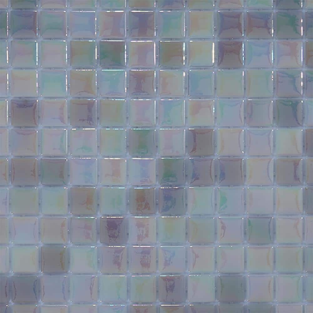The Tile Doctor Glass Tile Love Endless White Mix Chips Mosaic Glossy ...