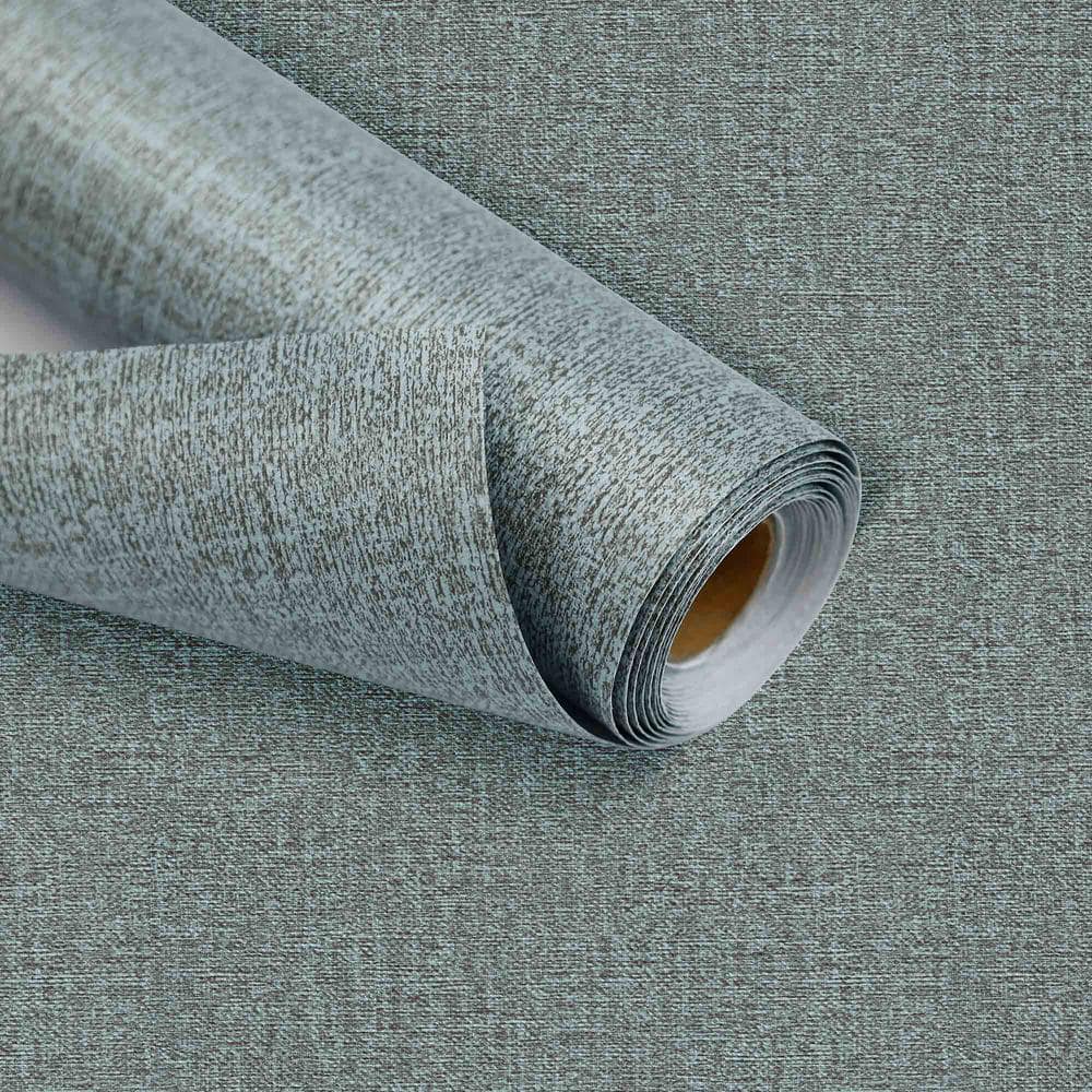 Jeedeson Blue Vinyl Peel and Stick Wallpaper Roll - Adhesive Decorative ...