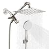 Heemli Rain Shower Head Combo 1.8 GPM 5-Spray 8 in. Wall Mount Dual ...
