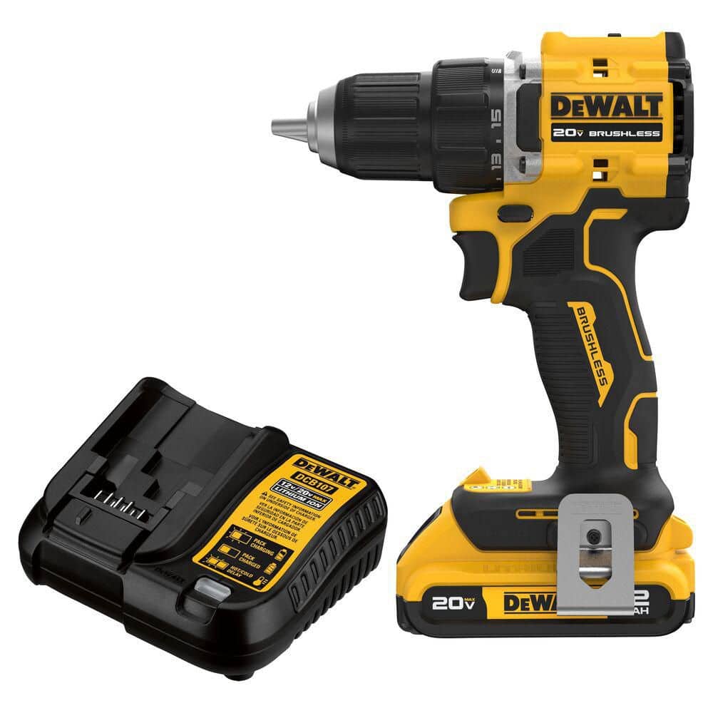 DEWALT Atomic 20V Lithium-Ion Cordless Compact 1/2 in. Drill/Driver Kit ...