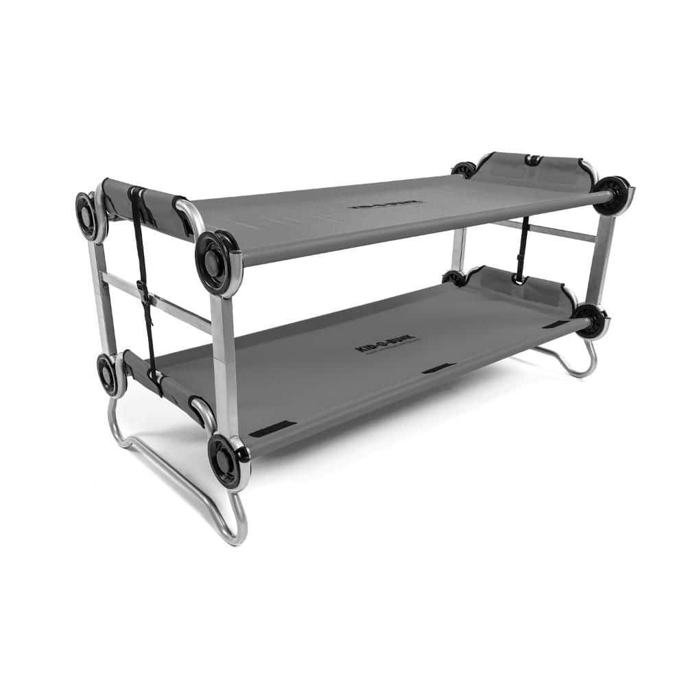 Disc-O-Bed Kid's Portable Bunkable Grey Cot System 31205B - The Home Depot