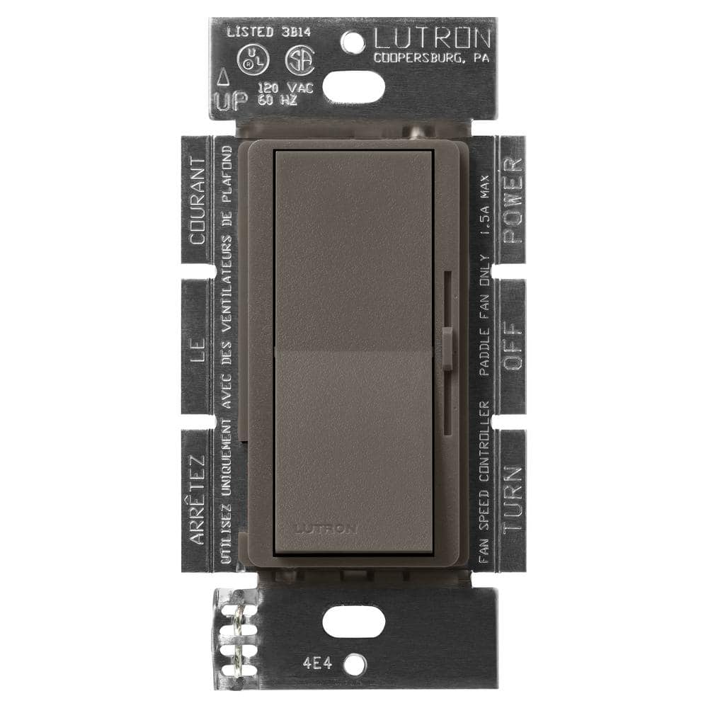 Lutron Diva 3-Speed Fan Control, Single-Pole/3-Way, 1.5 Amp, Truffle ...