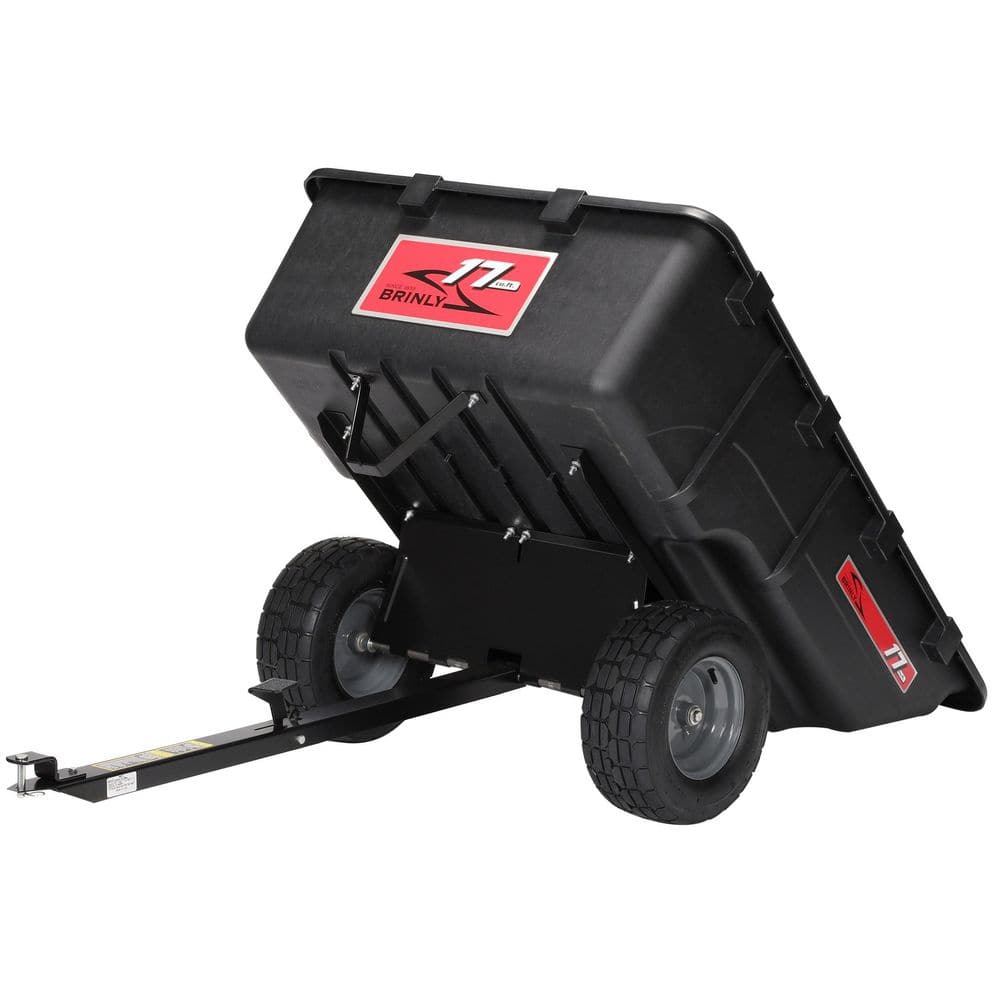 Buy 17 cu. ft. 850 lb. Tow-Behind Poly Utility Lawn Mower Trailer Dump ...