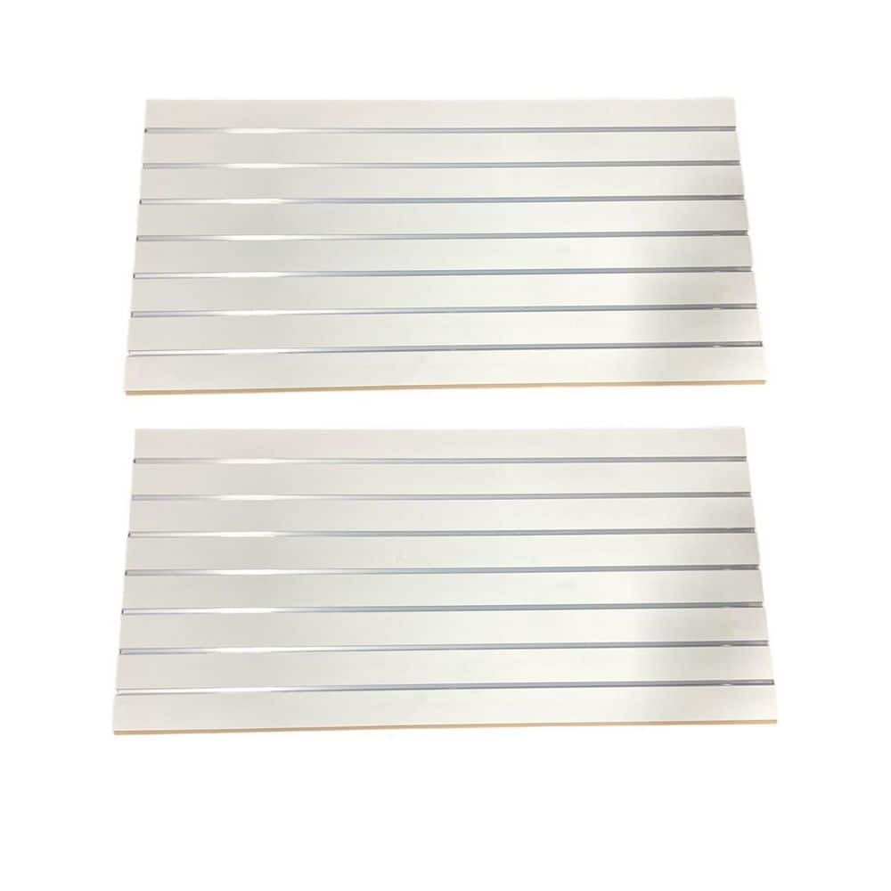 Only Hangers 24 in. H x 48 in. W White Slatwall Panels with Metal ...
