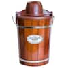 Nostalgia 6 qt. Woodgrain Ice Cream Maker with Canister NWICM6DB - The ...