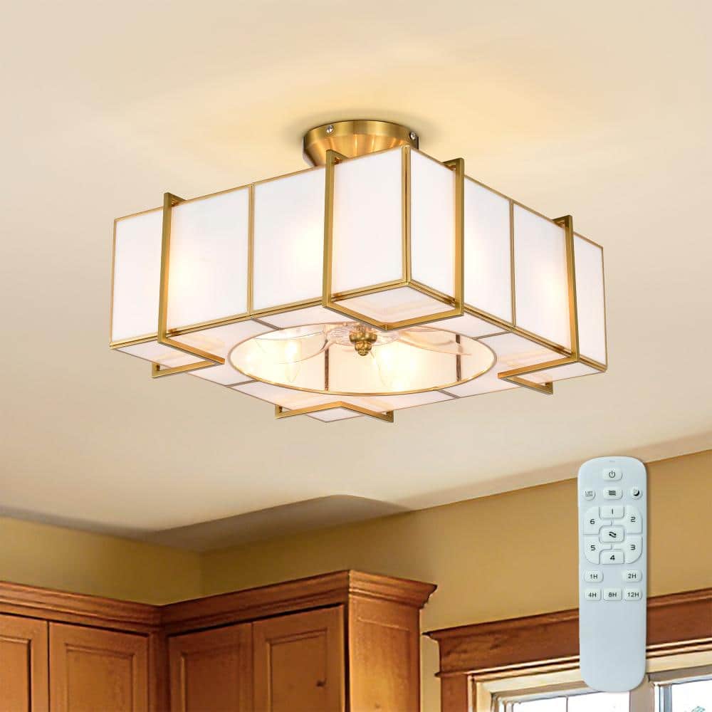 Warehouse of Tiffany Olapine Square White Gold Trim Tiffany Glass ...