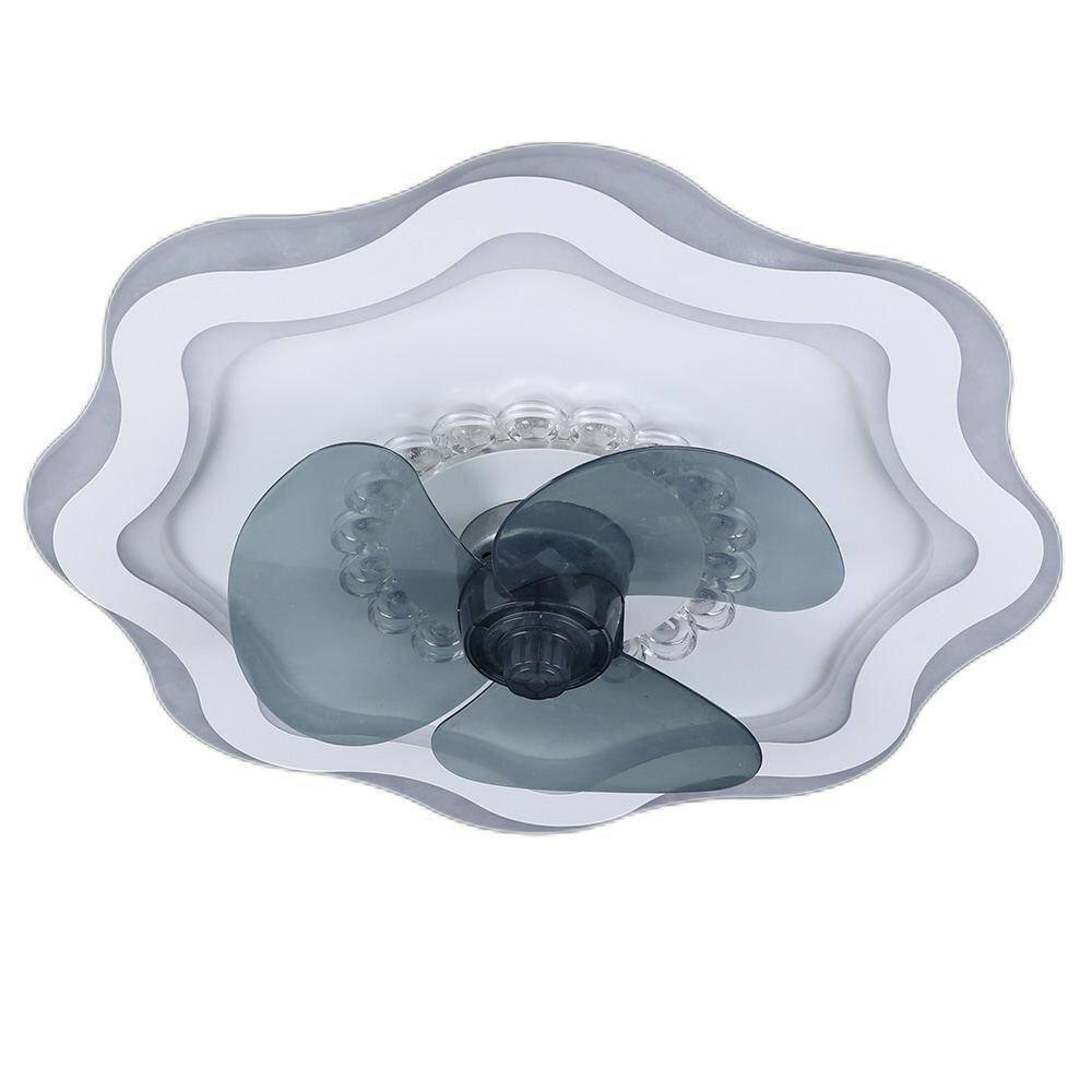 OUKANING 19 in. Modern Integrated LED Indoor Flower Shape Ceiling Fan ...