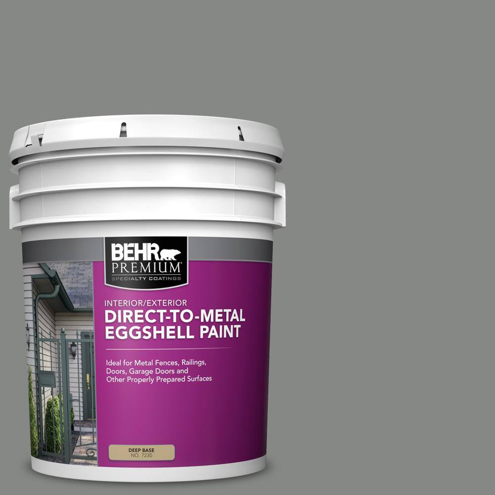 BEHR PREMIUM 5 gal. #PPU25-17 Euro Gray Eggshell Direct to Metal ...