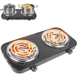HomeCraft 2-Burner 7 in. Black Hot Plate HCDB15BK - The Home Depot