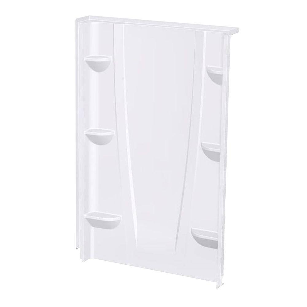 Aquatic A2 8 in. x 48 in. x 74 in. 1-piece Direct-to-Stud Shower Wall ...