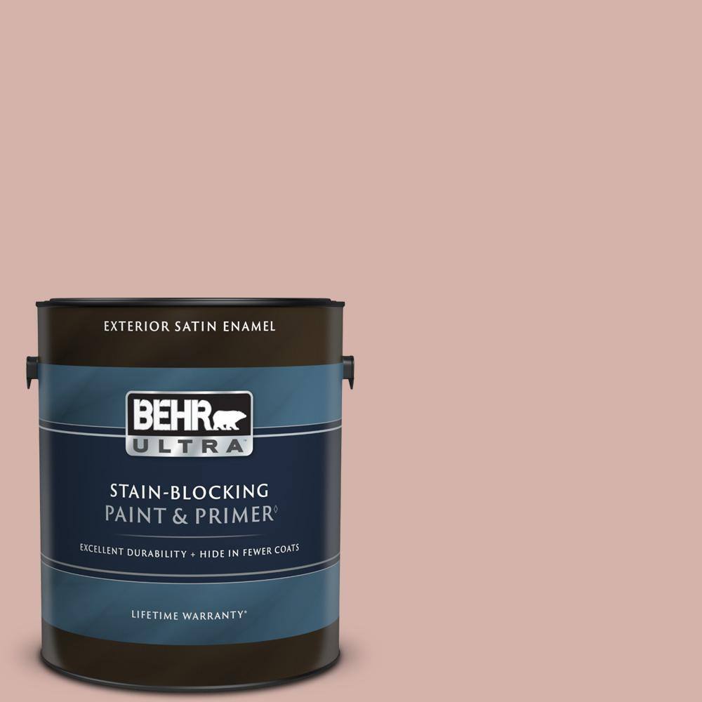 BEHR ULTRA 1 gal. #S170-3 Castilian Pink Satin Enamel Exterior Paint ...