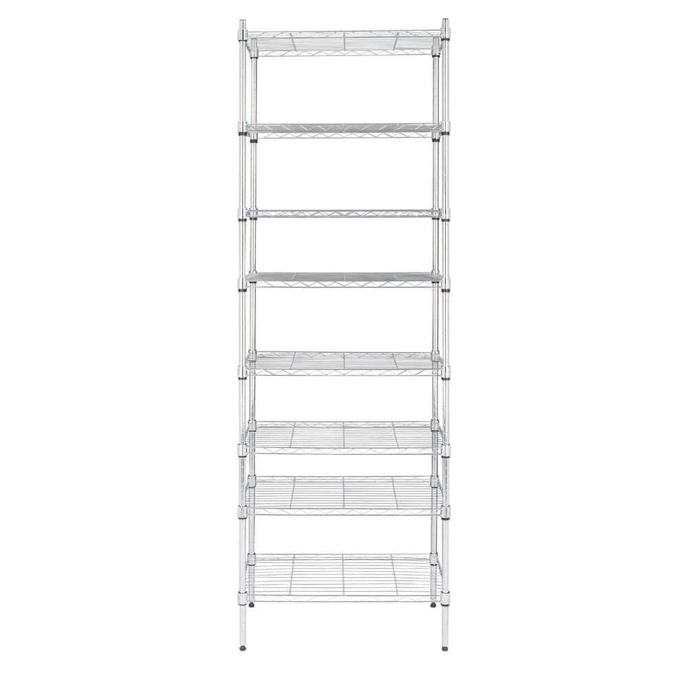Karl home Modern Silver Wire Shelf (70.87 in. H x 13.78 in. W ...