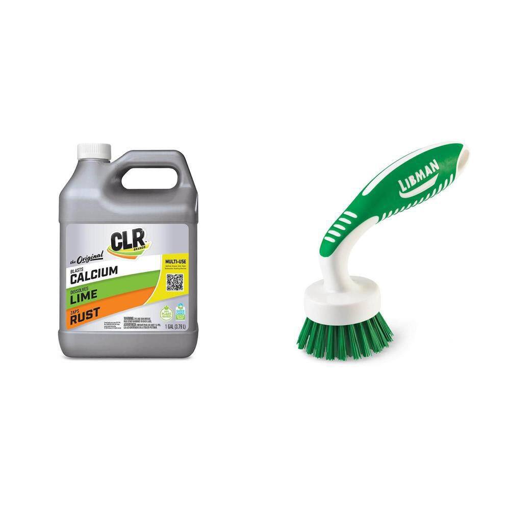 1 Gal. Calcium, Lime and Rust Remover and Curved Kitchen Scrub Brush ...