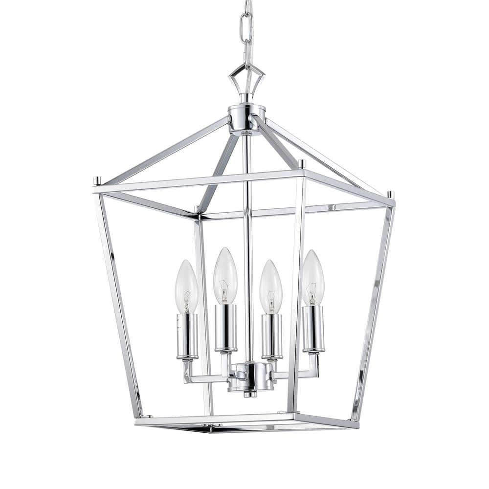 Warehouse of Tiffany Buelex 12 in. 4-Light Indoor Chrome Finish ...