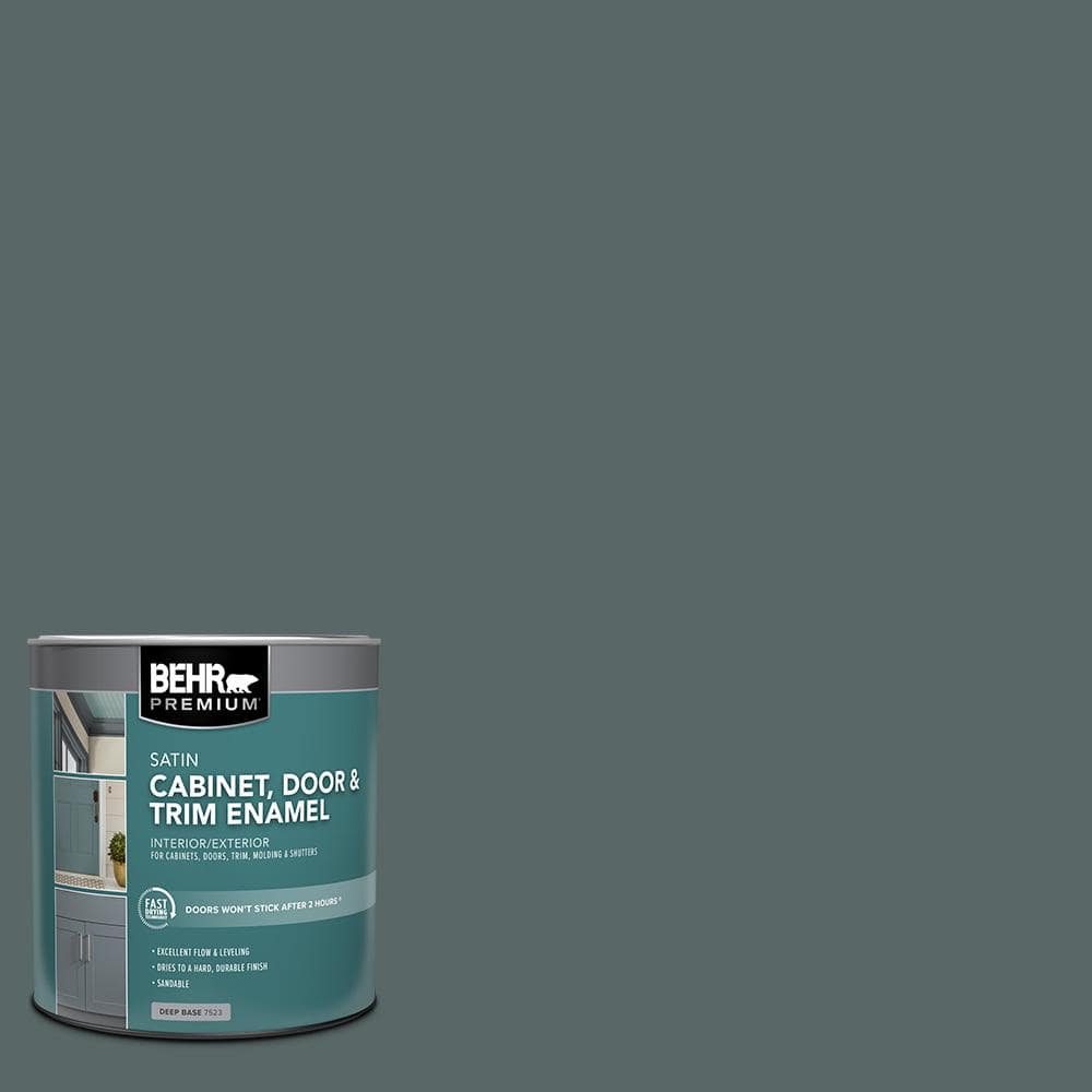 BEHR PREMIUM 1 qt. #N440-6 Brooklyn Satin Enamel Interior/Exterior ...