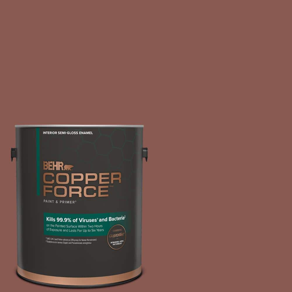 COPPER FORCE 1 gal. #MQ1-20 Rust Semi-Gloss Enamel Virucidal and ...