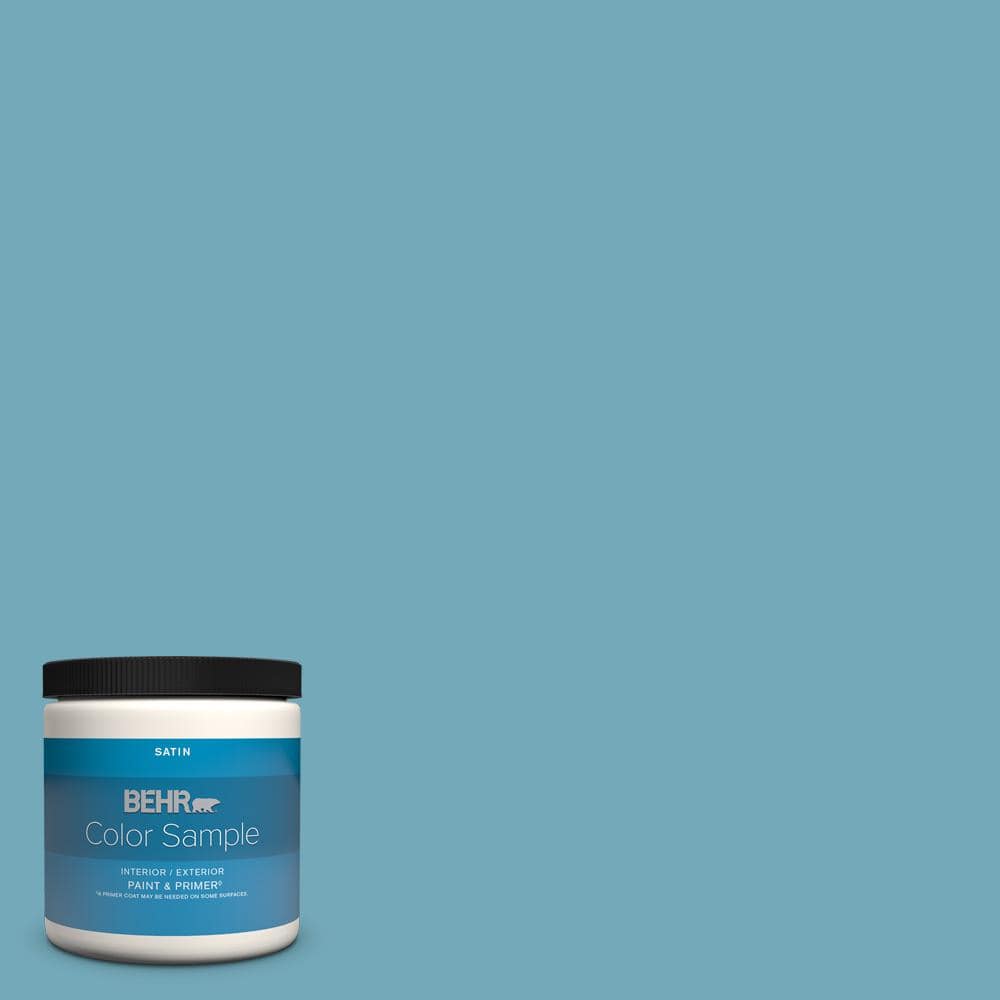 BEHR PREMIUM PLUS 8 oz. #S460-4 Snowboard Satin Enamel Interior ...