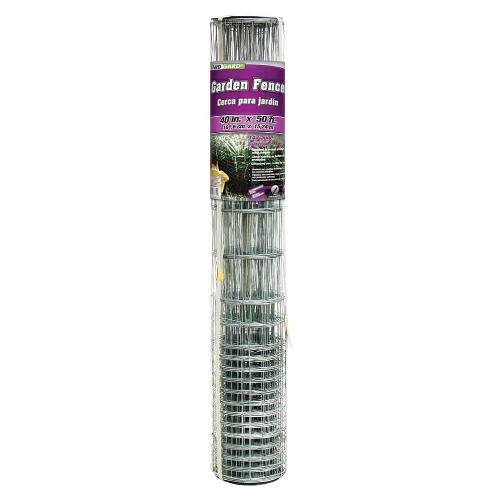 YARDGARD 40 in. x 50 ft. 16-Gauge Galvanized Steel Welded Wire Rabbit ...