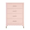 CosmoLiving by Cosmopolitan Westerleigh 4-Drawer Dresser, Pale Pink ...