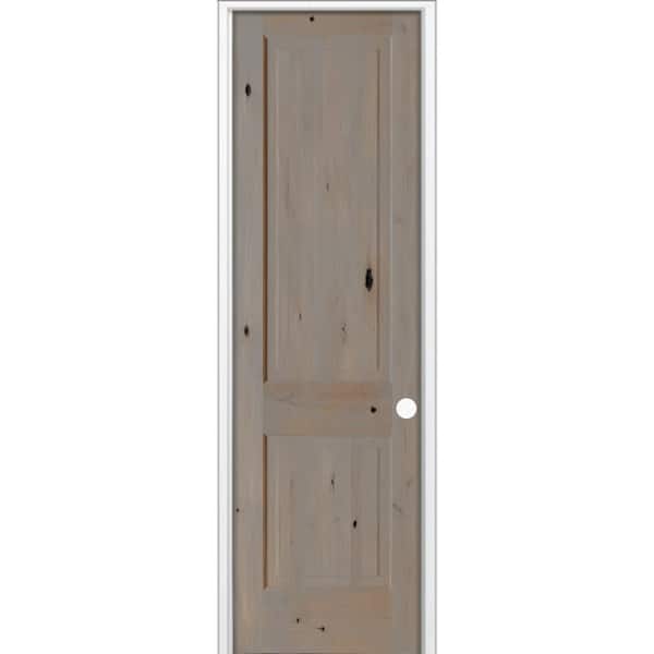 Reviews for null 30 in. x 96 in. Rustic Knotty Alder 2-Panel Square ...