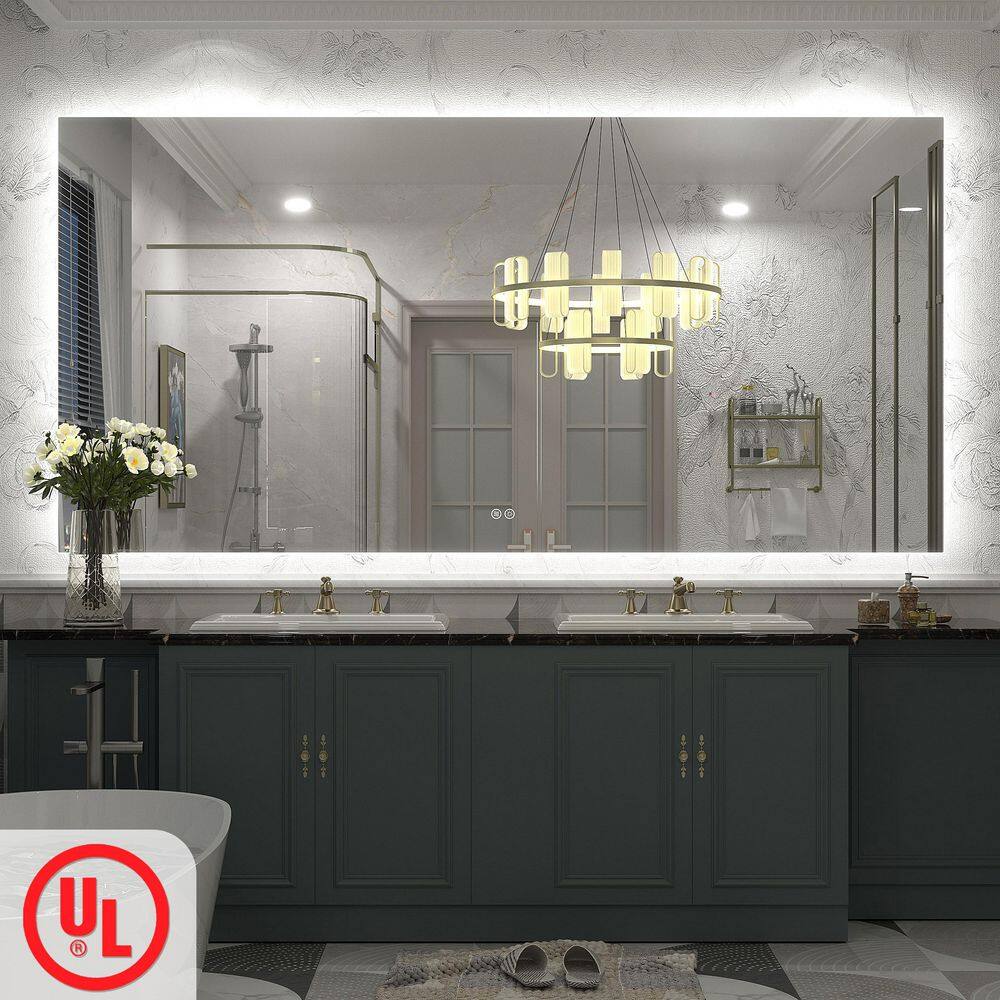 Apmir 72 in. W x 36 in. H Rectangular Frameless UL Certified LED ...