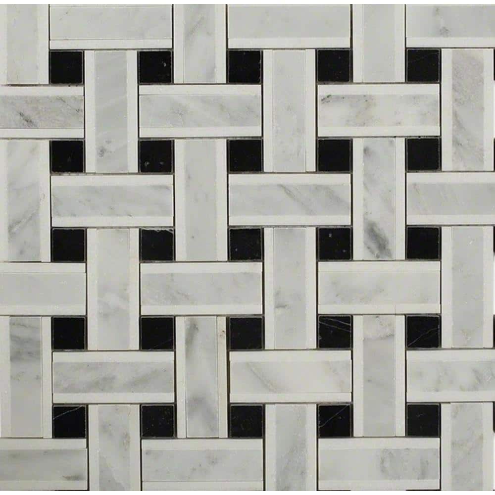 Ivy Hill Tile Yarn Threaded Onyx 12-1/2 in. x 12-1/2 in. x 10 mm ...