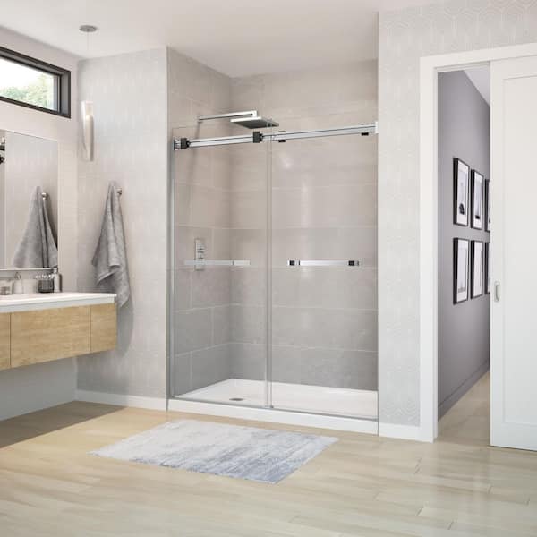 Reviews for MAAX Duel 56-58 ½ x 70 ½-74 in. 8 mm Frameless Shower Door ...