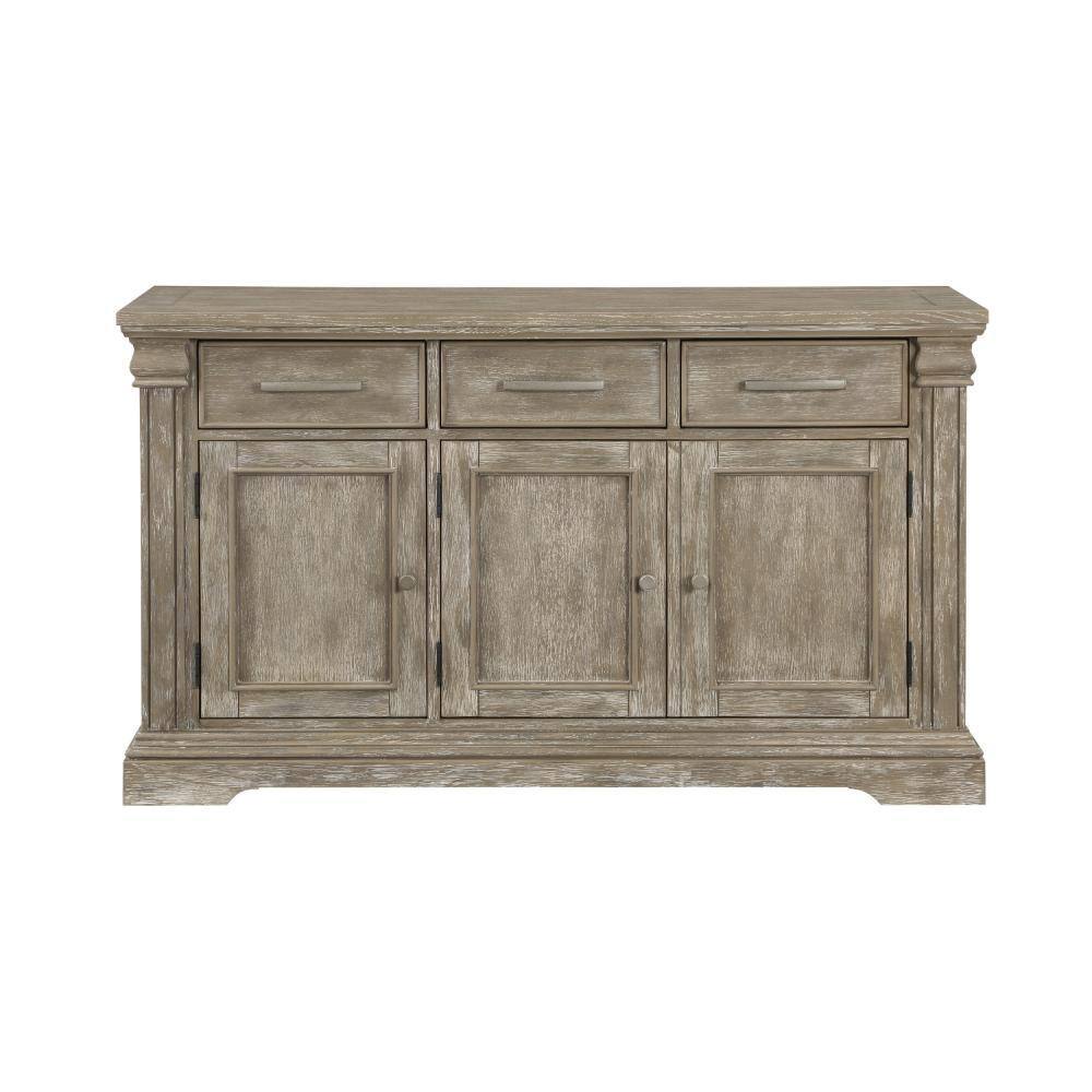 Save $412 • Benjara Ruth 60 Inch Sideboard Server Buffet, 3 Drawer, 3 ...