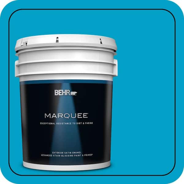 BEHR MARQUEE 5 gal. #P490-5 Yucatan Satin Enamel Exterior Paint ...
