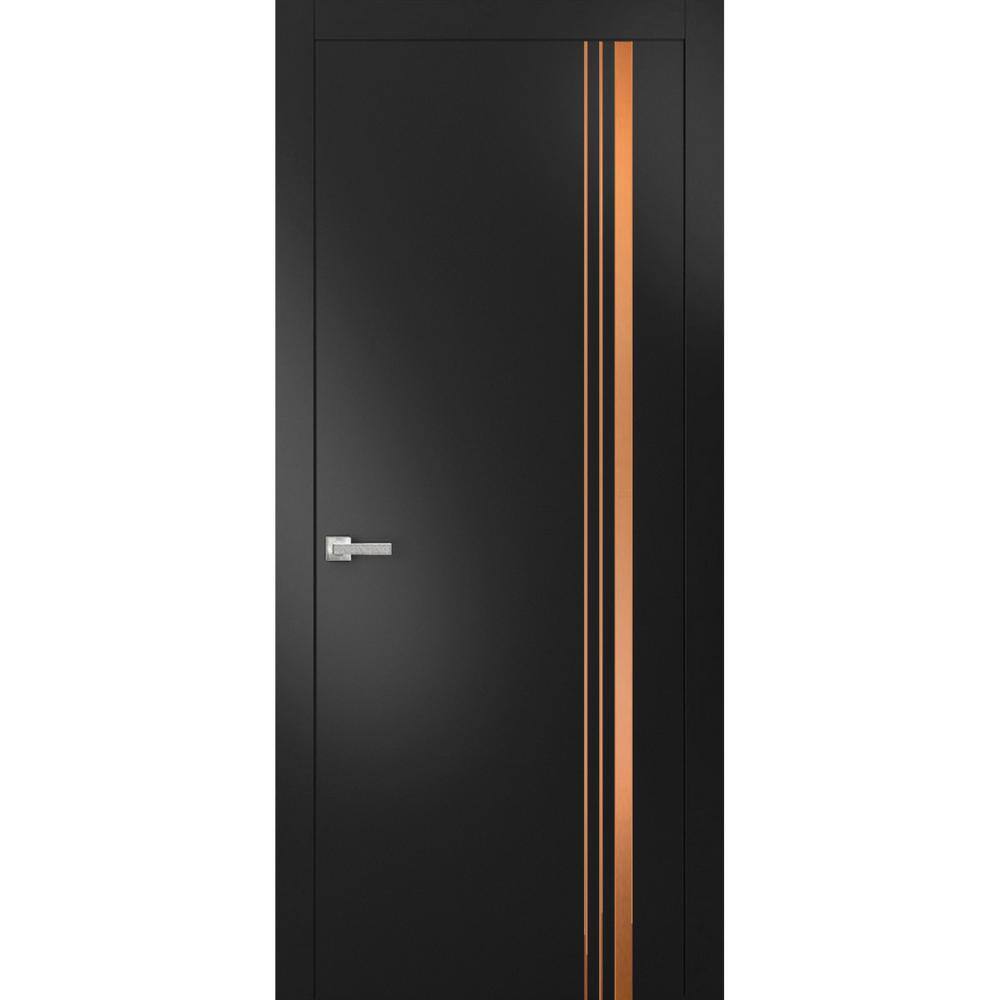 Sartodoors 1010 30 in. x 84 in. Right-Hand/Inswing Solid Wood Black ...