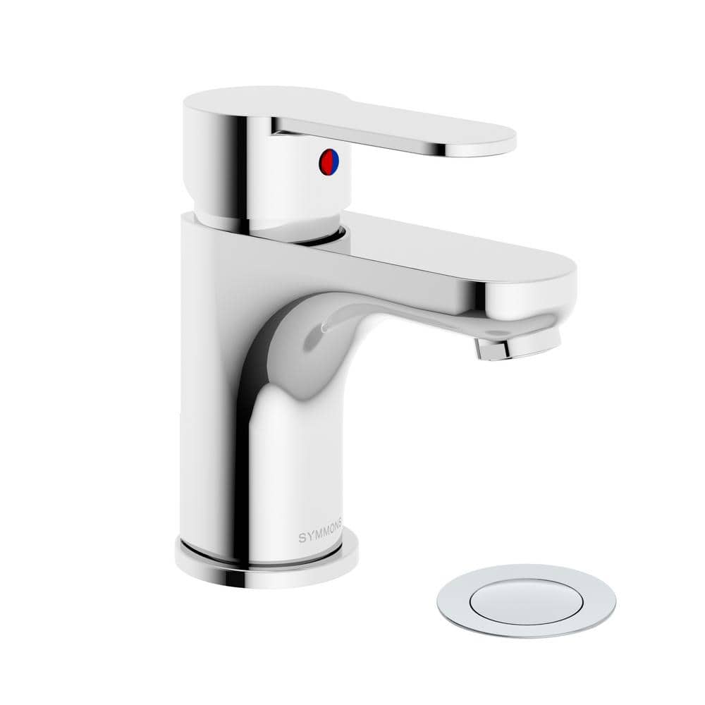 Symmons Identity Single-Hole Single-Handle Bathroom Faucet with Push ...