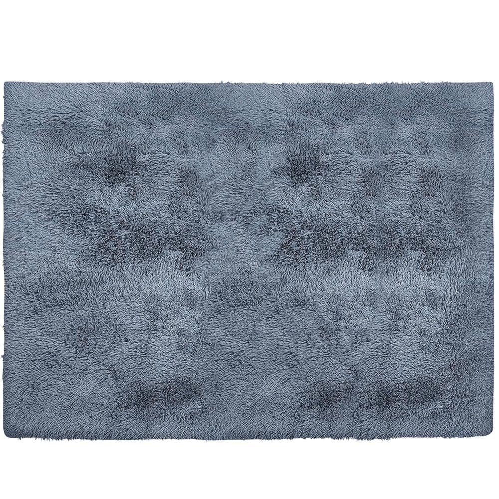 Rug Branch Super Soft Grey 4 ft. x 5 ft. Solid Polyester Modern ...