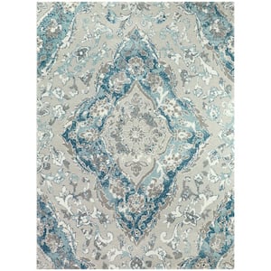 BALTA Sienna Grey 4 ft. x 6 ft. Geometric Area Rug 3090761