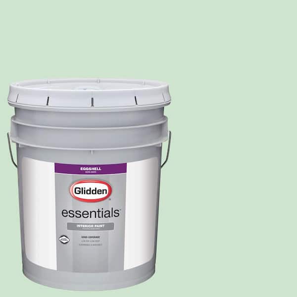 Glidden Essentials 5 gal. #HDGG57D Morning Dew Drop Green Eggshell ...