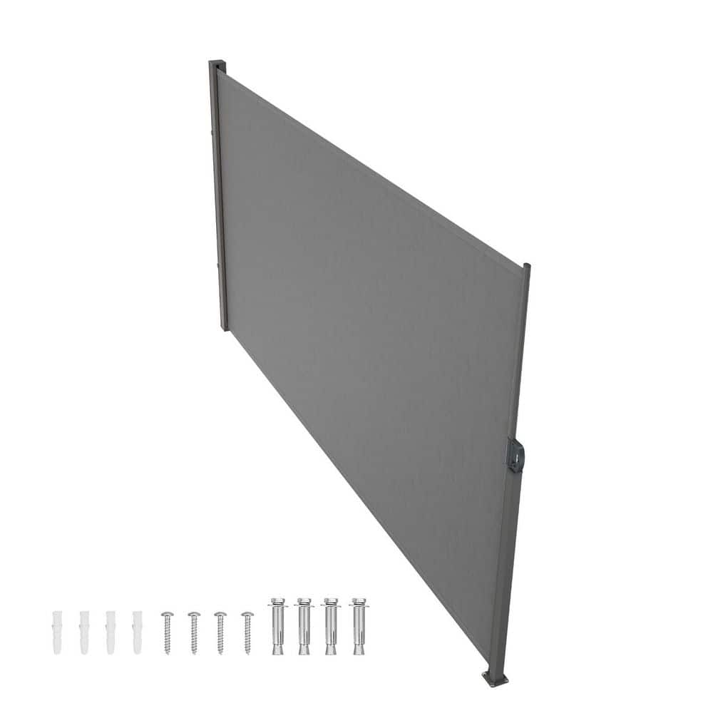 SVOPES Retractable Gray Side Awning 79 x 118 in. Waterproof UV30 ...
